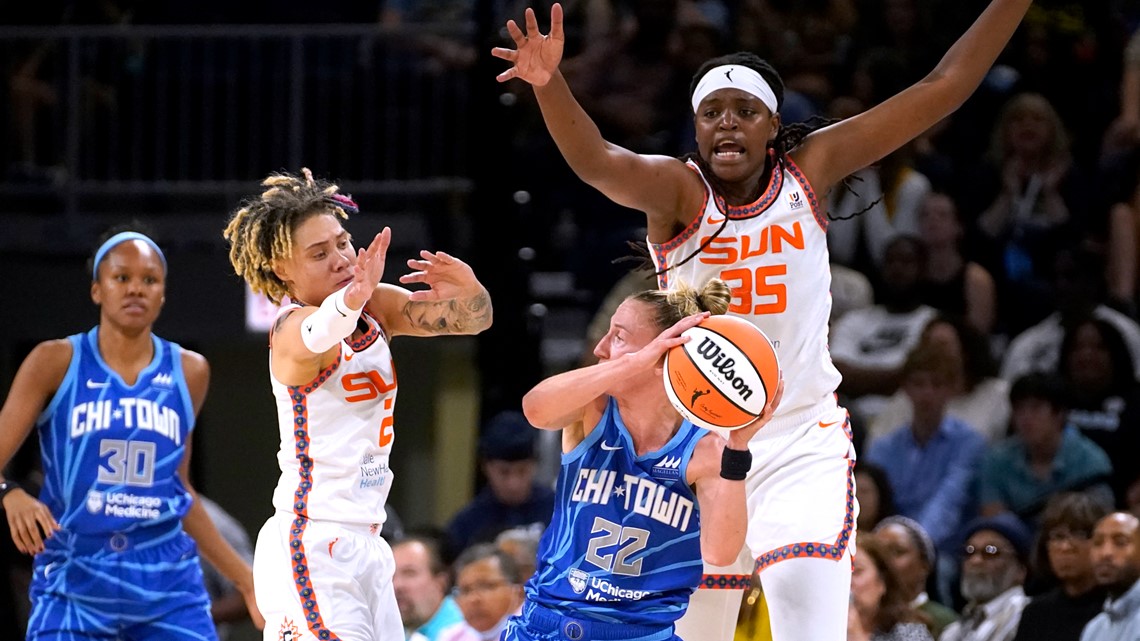 Conn. Sun rally in 4th, beat Sky 72-63 to advance to WNBA Finals ...