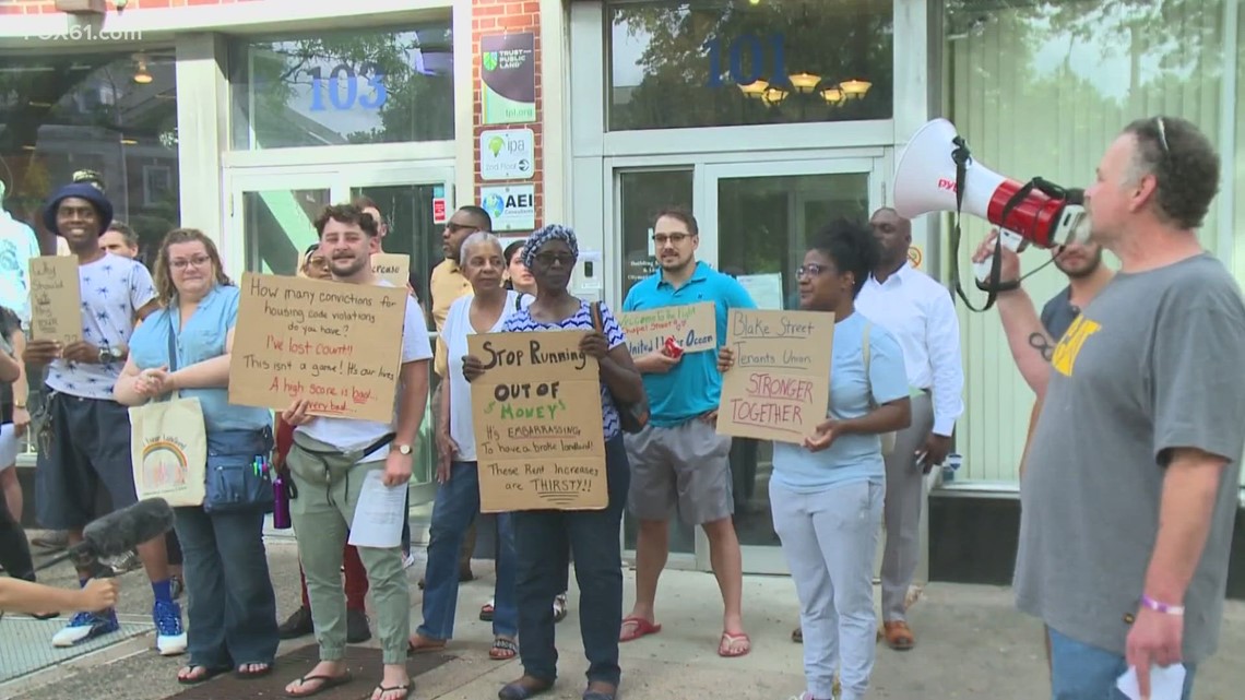 New Haven tenants form union and protest at city hall | fox61.com