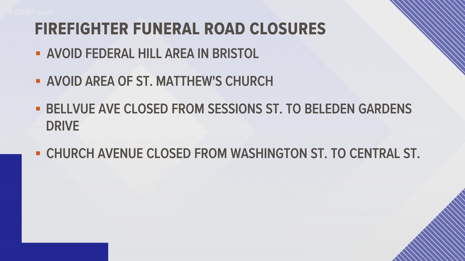 Burlington firefighter funeral road closures | fox61.com