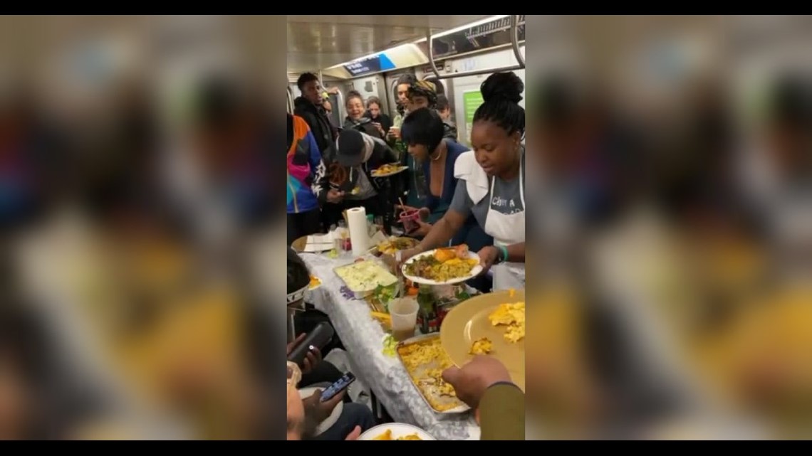 Chefs behind viral Thanksgiving meal on New York subway share why they ...