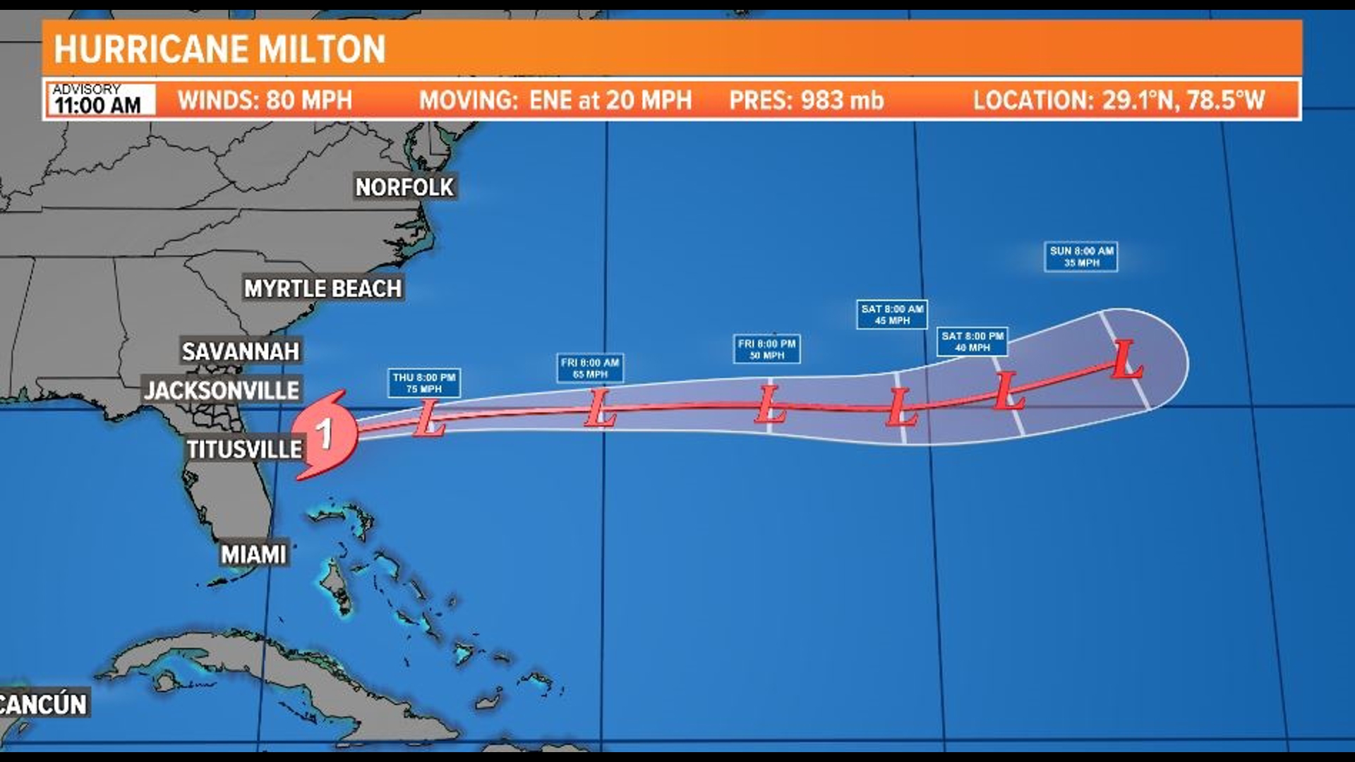 Hurricane Tracker: Radar, spaghetti models, forecast cone | fox43.com
