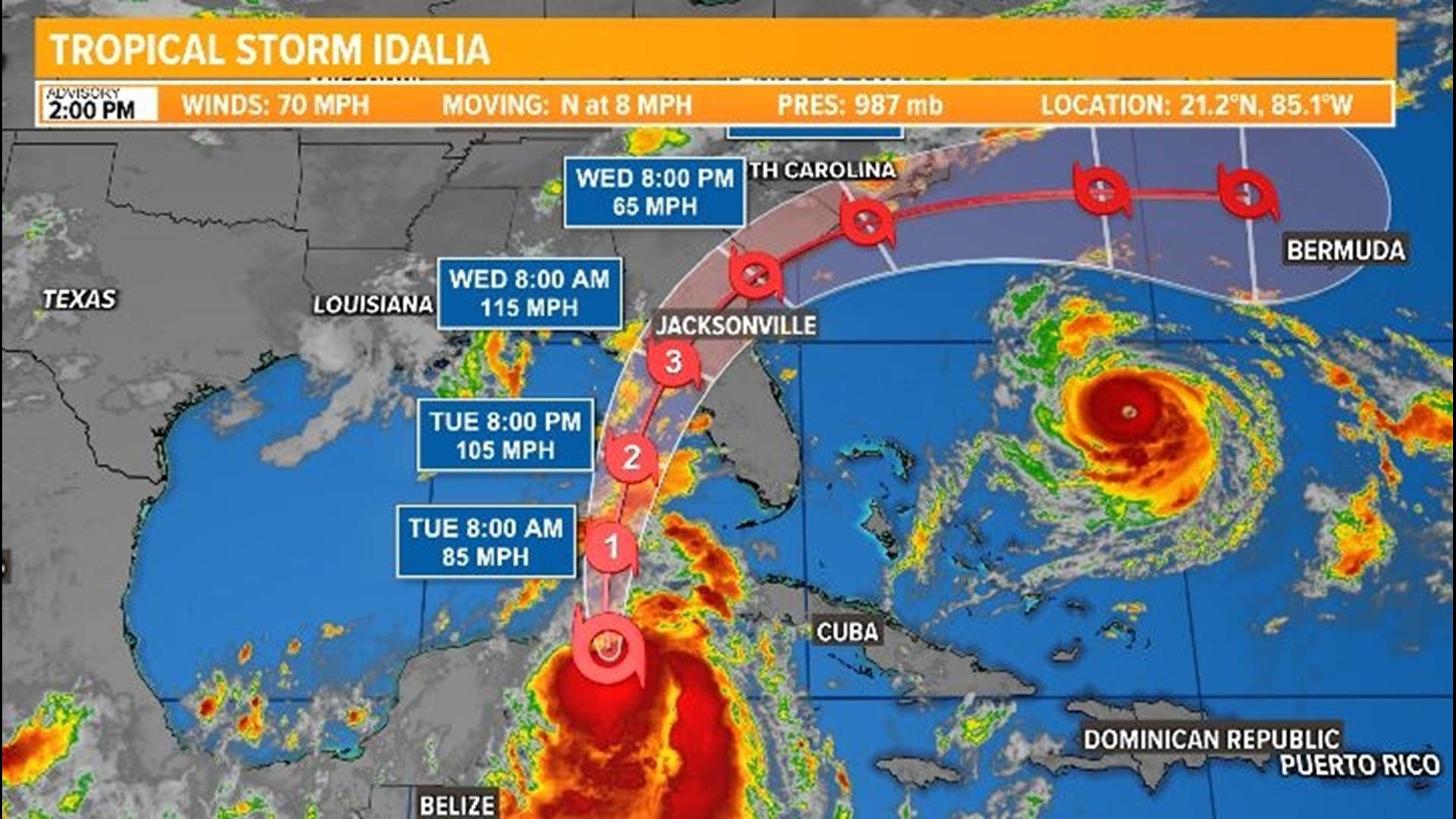 Tropical Storm Idalia path: May hit Florida as a hurricane | wqad.com
