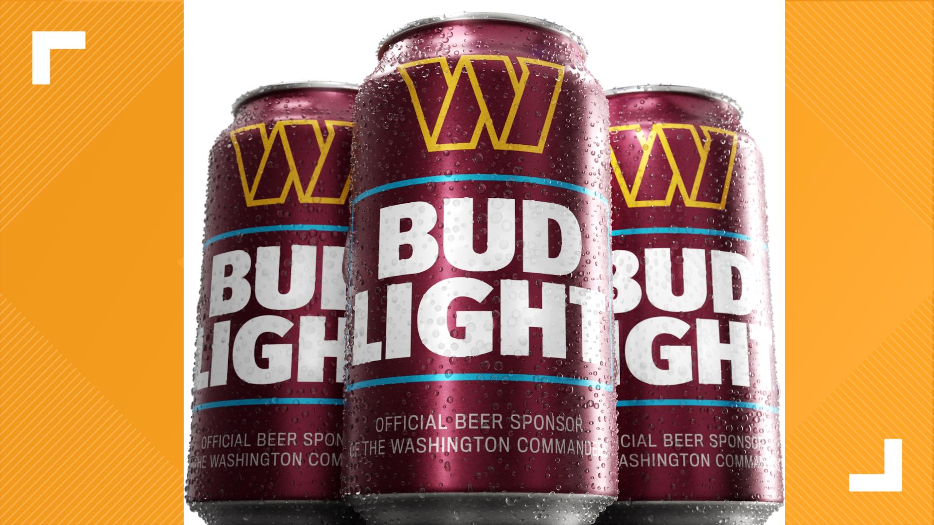 Limited-edition Bud Light Washington Commanders cans unveiled | fox43.com