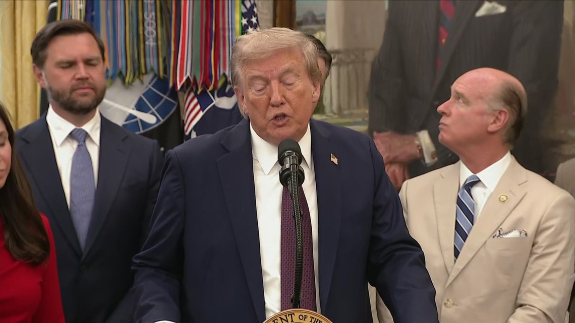Trump announces Space Command is moving from Colorado to Alabama | wthr.com