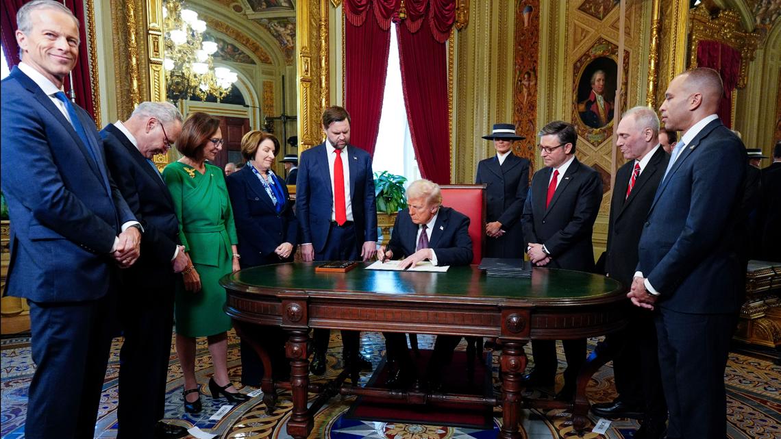 Trump issues order to have flags fly at full-staff on Inauguration Days ...