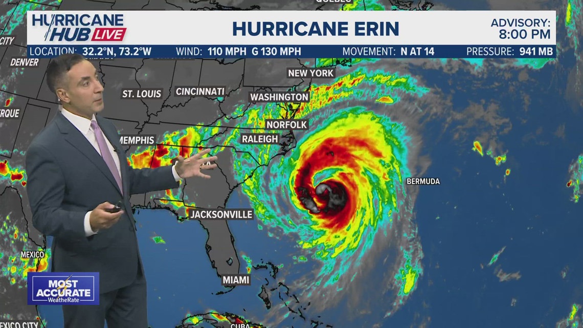 Hurricane Erin strengthens as East Coast begins to feel effects | fox61.com
