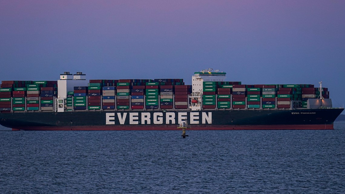 Stuck container ship in Chesapeake Bay finally refloated | wthr.com