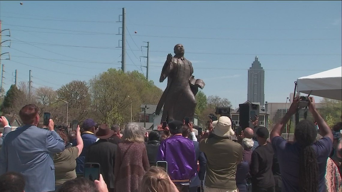 Dr. Martin Luther King Jr. statue Rodney Cook Sr. Park in Atlanta ...