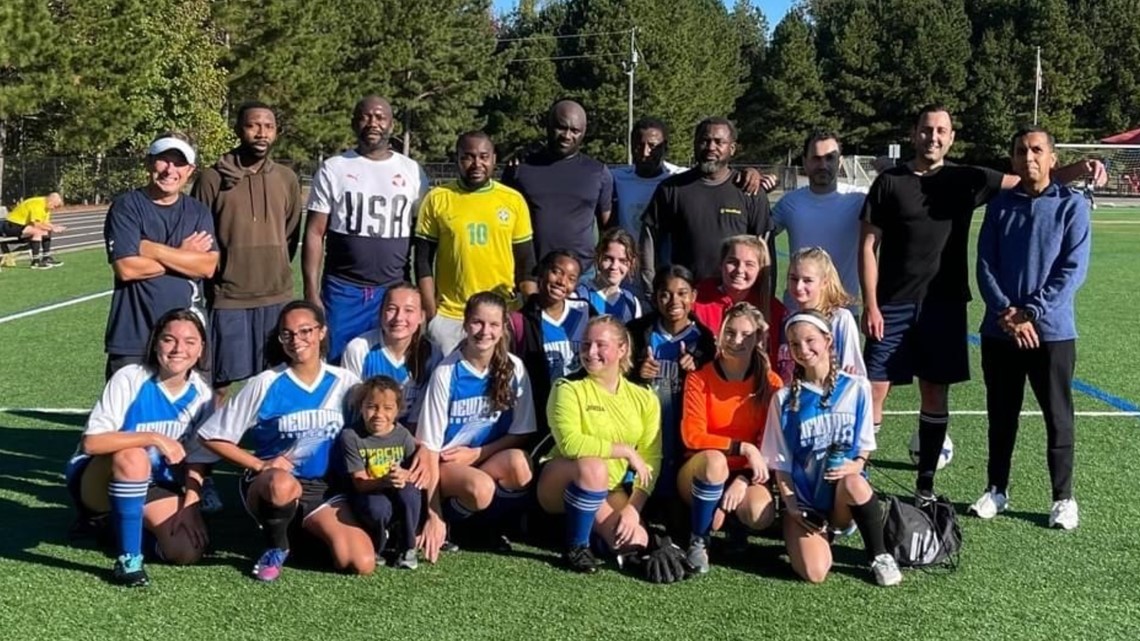 Georgia girls soccer team challenges men to match | wthr.com