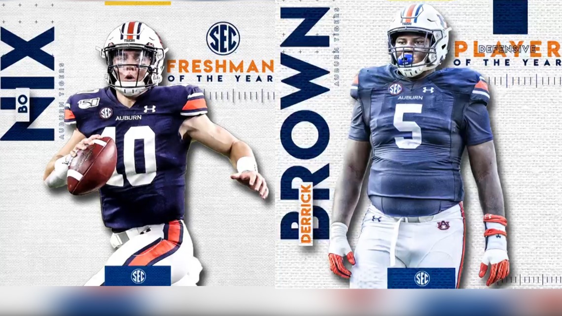Auburn’s Bo Nix & Derrick Brown win SEC awards | rocketcitynow.com