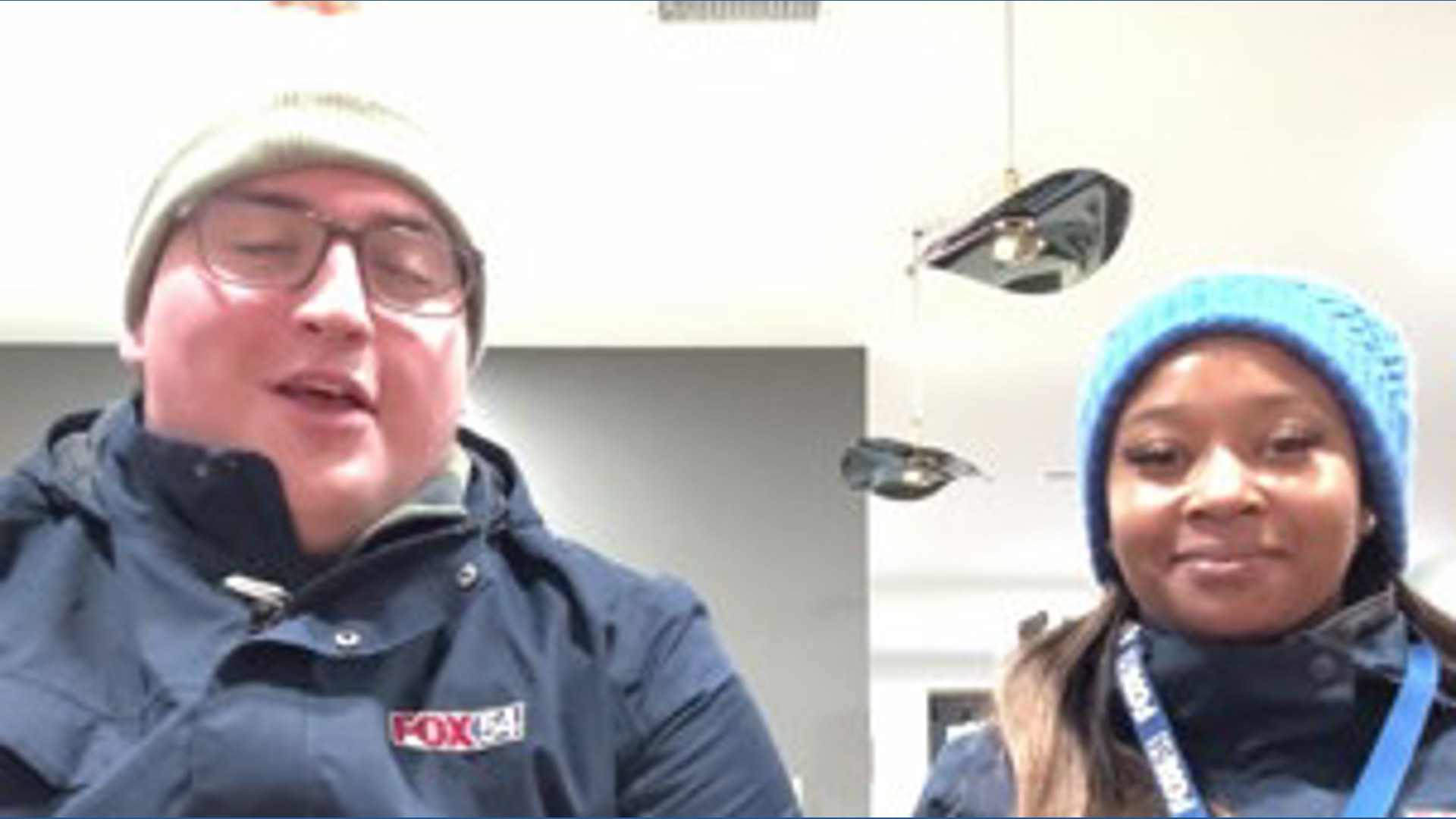 FOX54’S Sports anchor Nick Kuzma and reporter Logan-Alexandra Russell ...