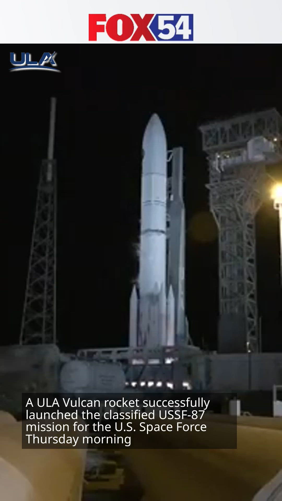 ULA Vulcan rocket launches on classified Space Force mission ...