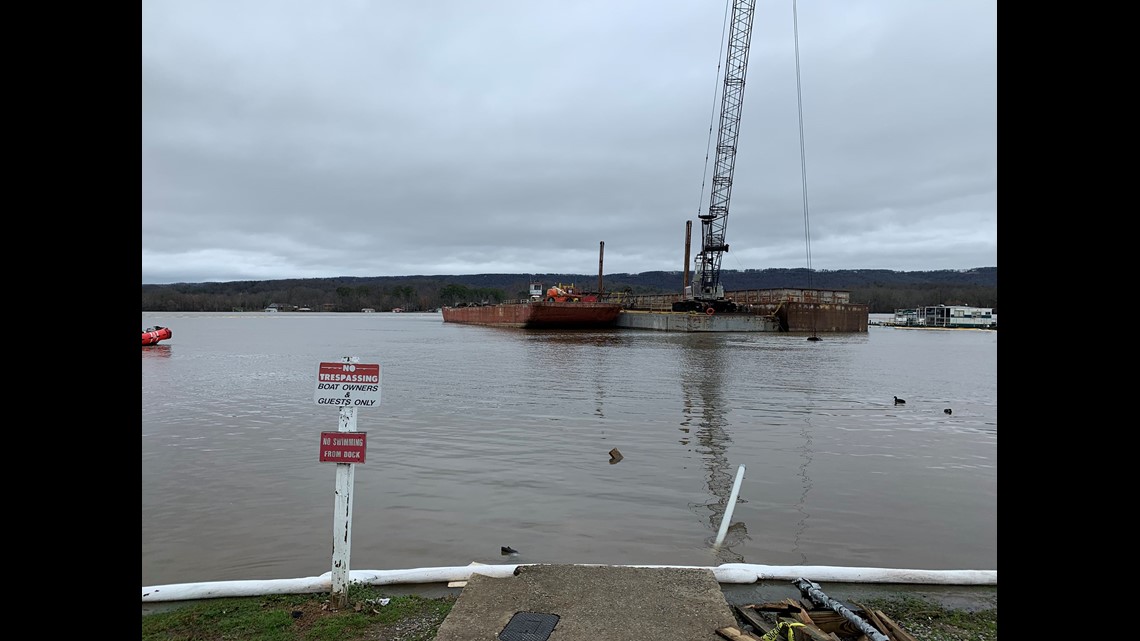 All boats and docks removed from water at Jackson County Park Marina ...