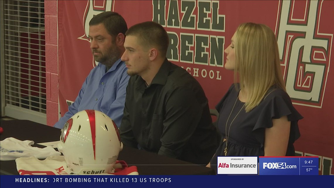 Hazel Green's Brandon Long signs to play football at Oakland City ...