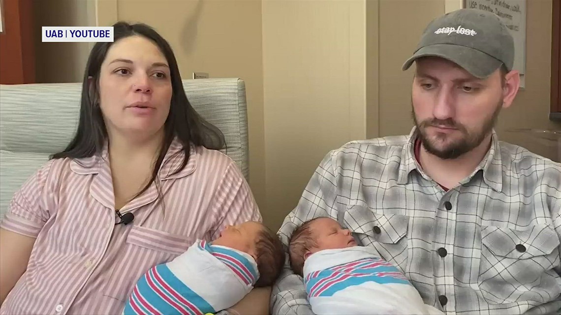 Woman with rare double uteri gives birth to two healthy babies ...