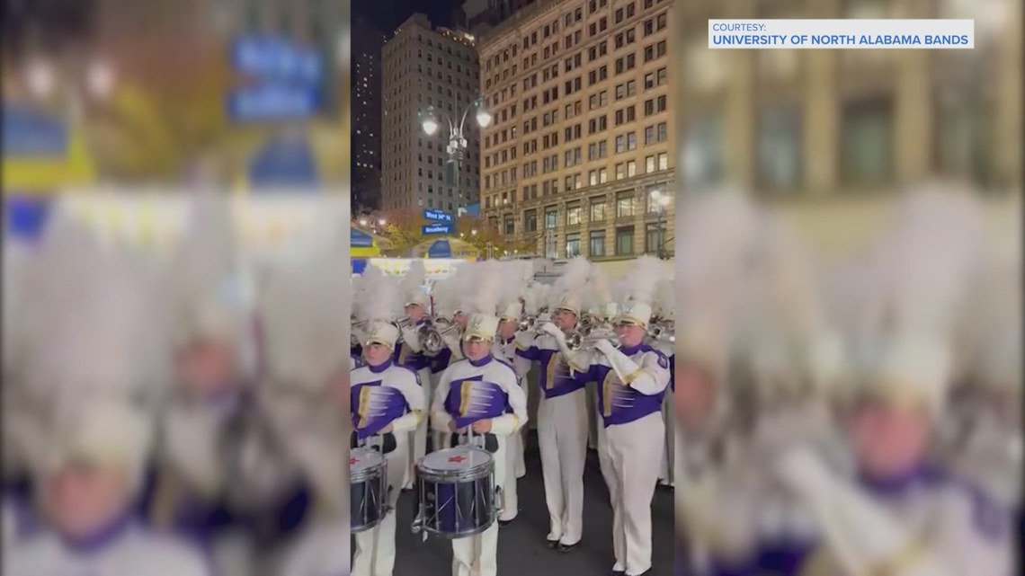 UNA's marching band performs first dress rehearsal for Macy's ...
