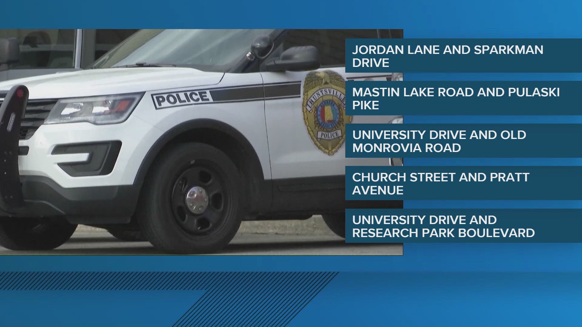 Huntsville police set up citywide checkpoints ahead of holidays ...