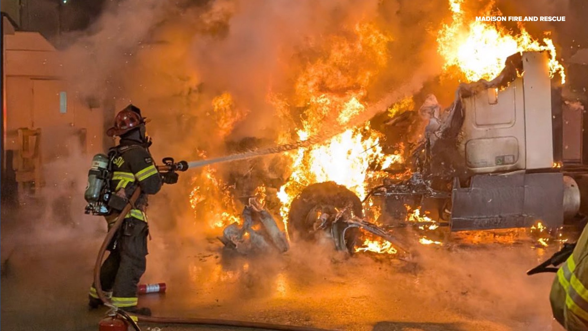 Truck fire at Madison FedEx warehouse prompts firefighter response ...