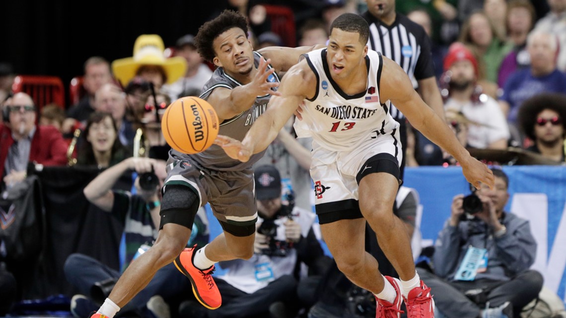San Diego State avoids an early March Madness exit, holds off UAB 69-65 ...