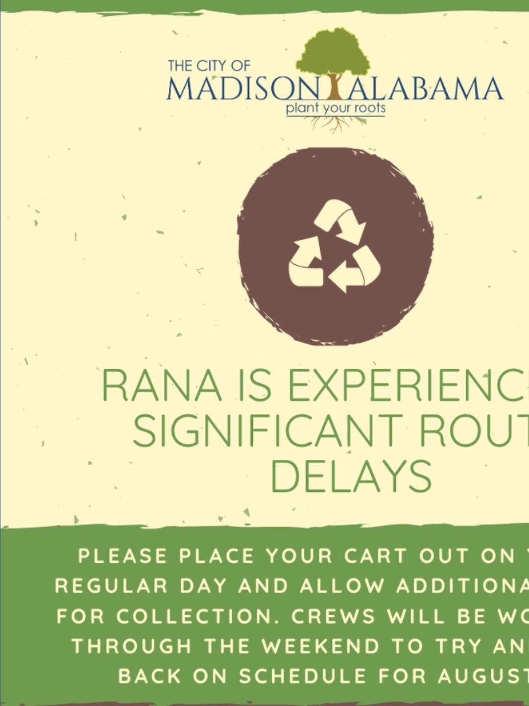 RANA recycling crews working to catch up on missed routes ...