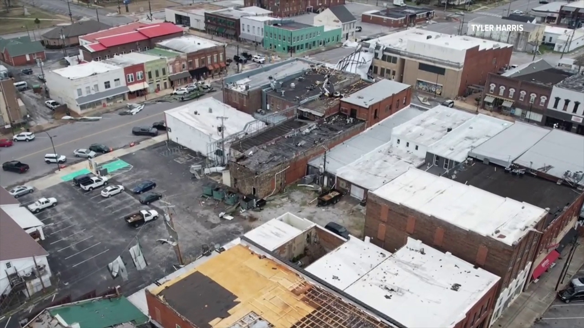 DRONE | Tuscumbia storm damage survey | rocketcitynow.com