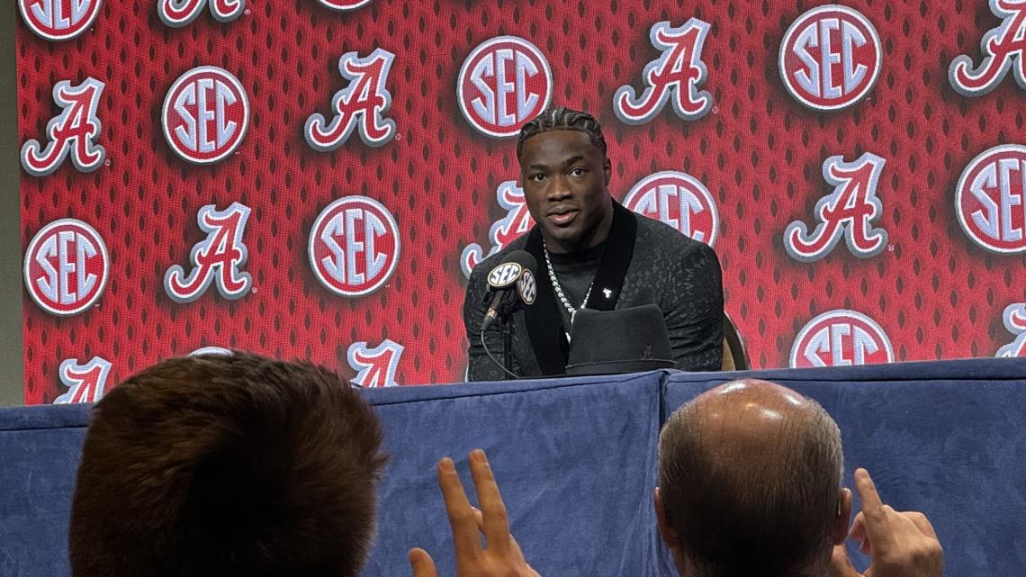 RAW: Alabama quarterback Jalen Milroe speaks at 2024 SEC Media Days ...