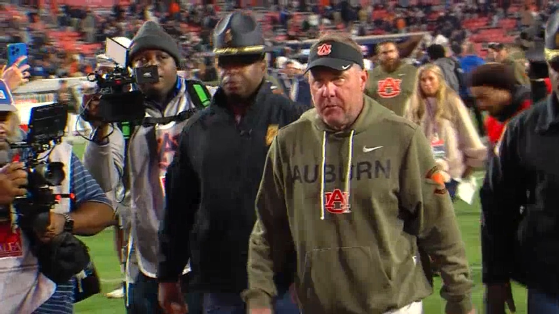 Hugh Freeze leaves the field after 10-3 loss to Kentucky ...