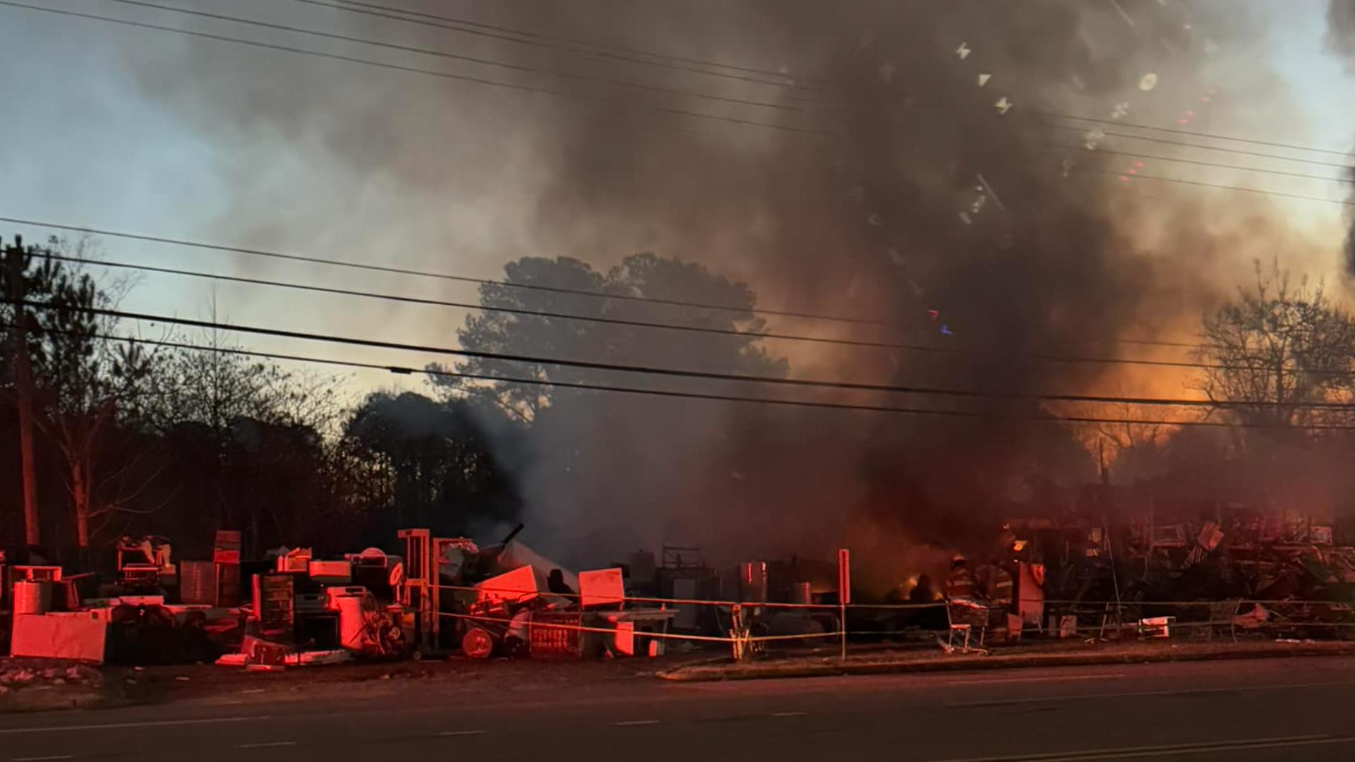 Morgan City Salvage fire reignites, could take days to put out ...