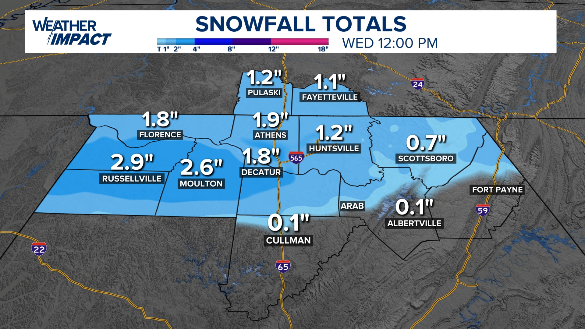 Snow Wednesday In North Alabama & Southern Middle Tennessee ...
