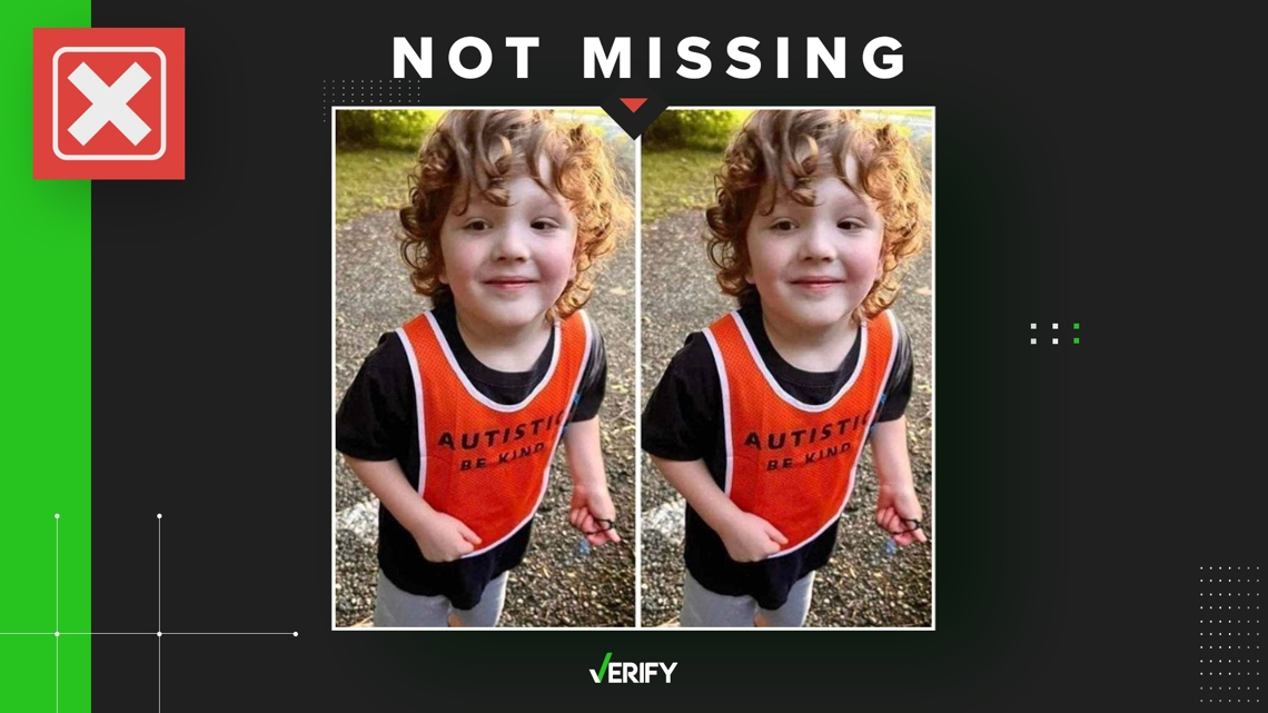 STOP SHARING: We VERIFY missing child posts using this photo are scams ...
