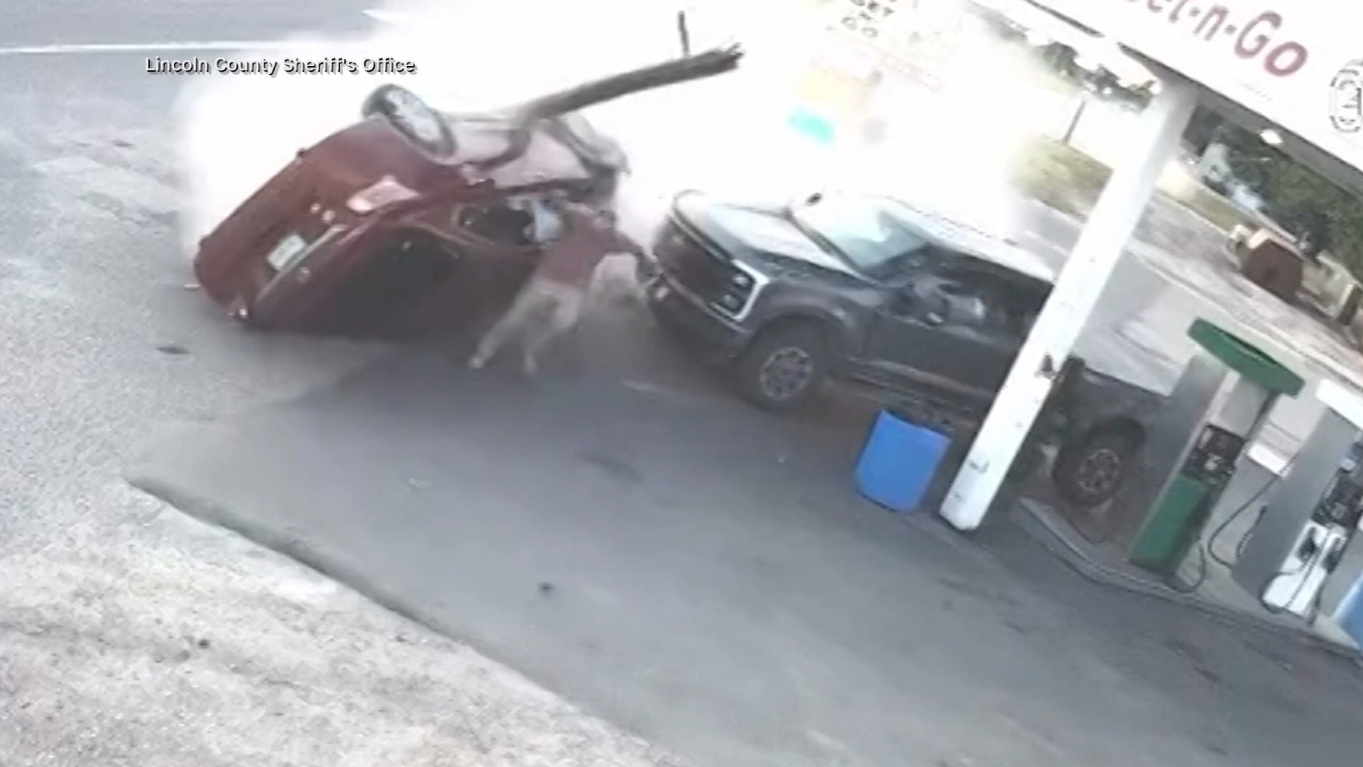 Nebraska man nearly hit by out-of-control vehicle at gas station ...