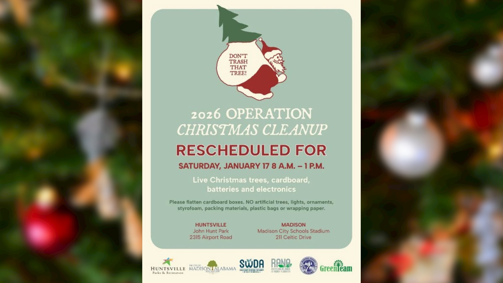 Rescheduled: Rainy weather prompts postponement of 'Operation Christmas ...