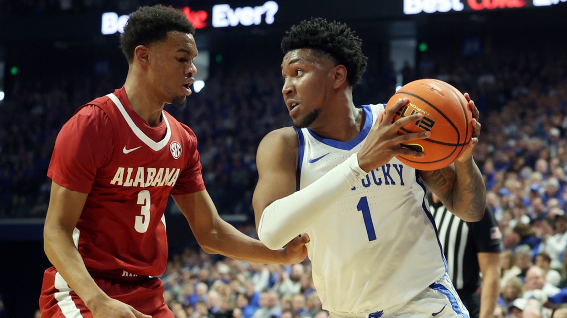 Freshman Justin Edwards scores 28, leading No. 17 Kentucky past No. 13 ...