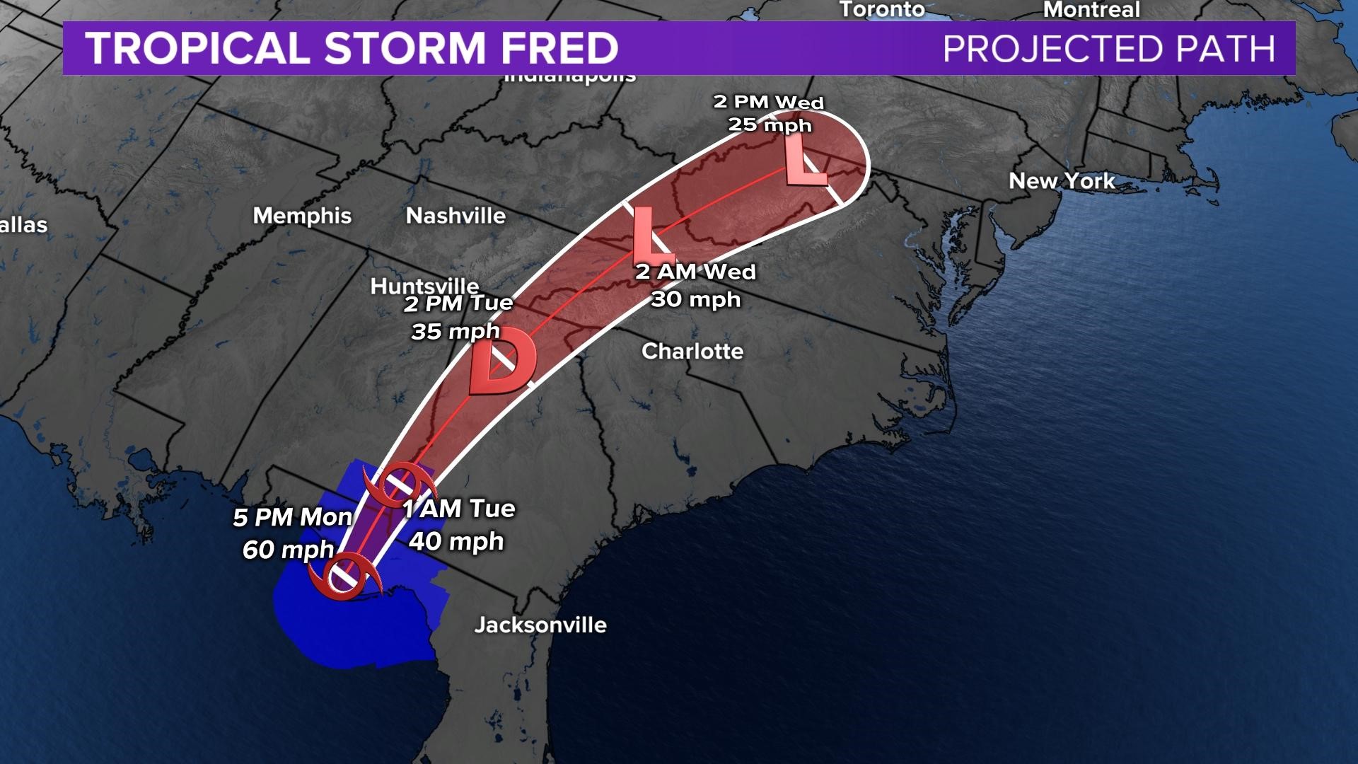 Tropical Storm Fred Makes Landfall | rocketcitynow.com