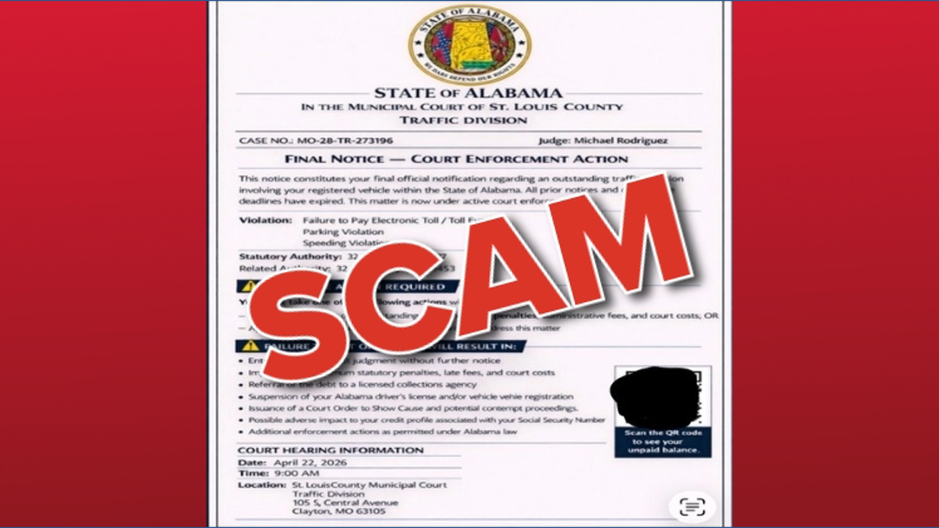 Did you get this message? Law enforcement warns of fake court notice ...