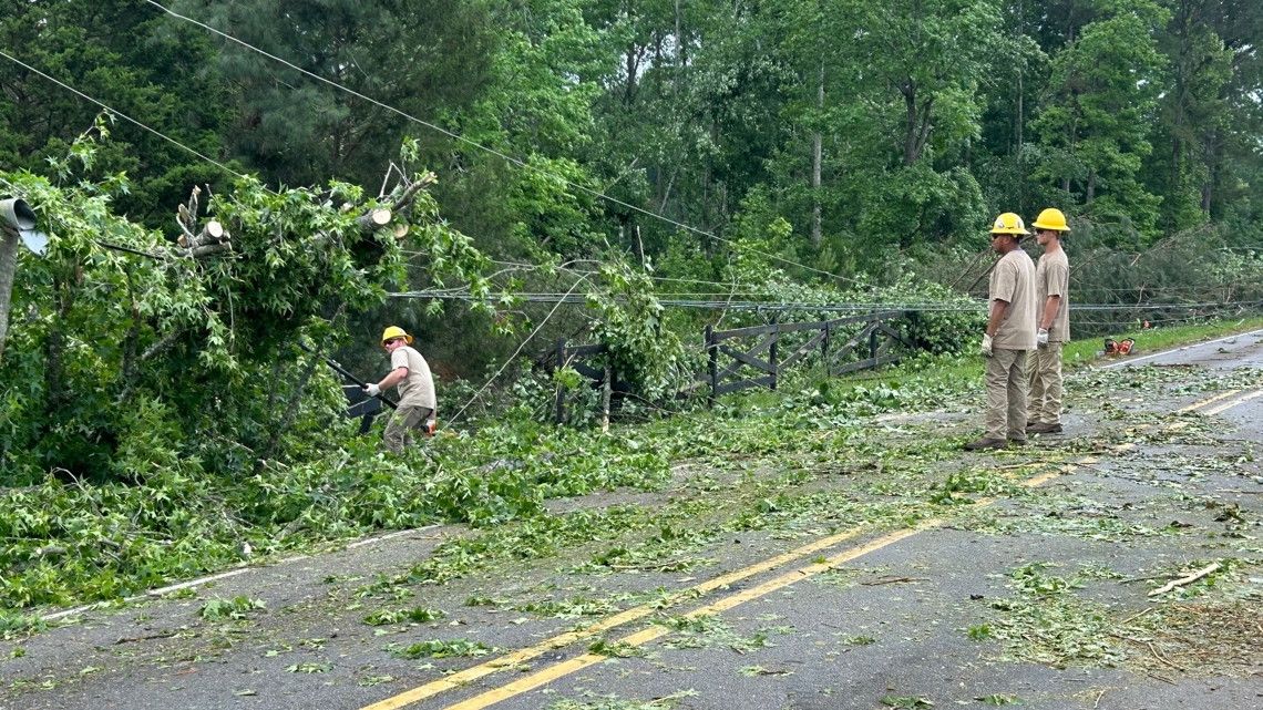 Power line damage following Tuesday afternoon storm results in outage ...