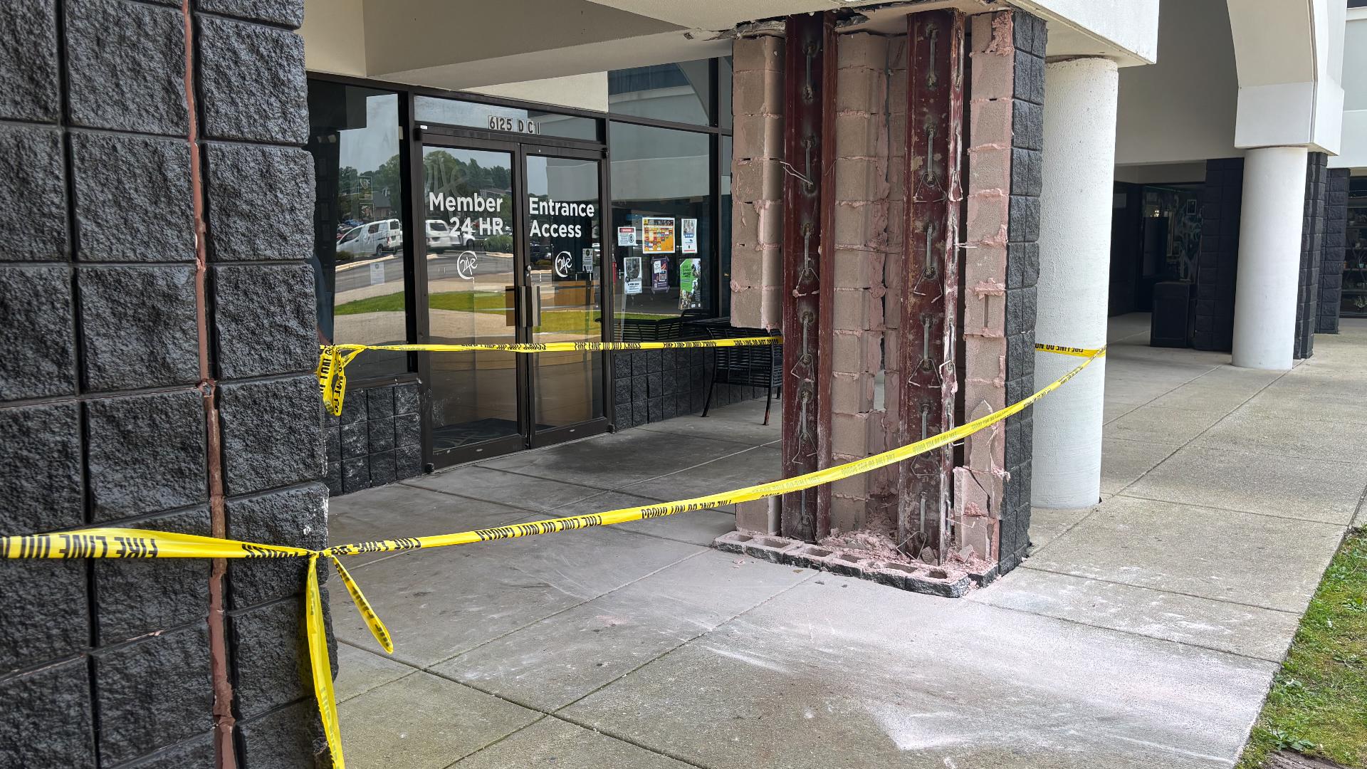 Huntsville gym reopens after SUV crashes into support column ...