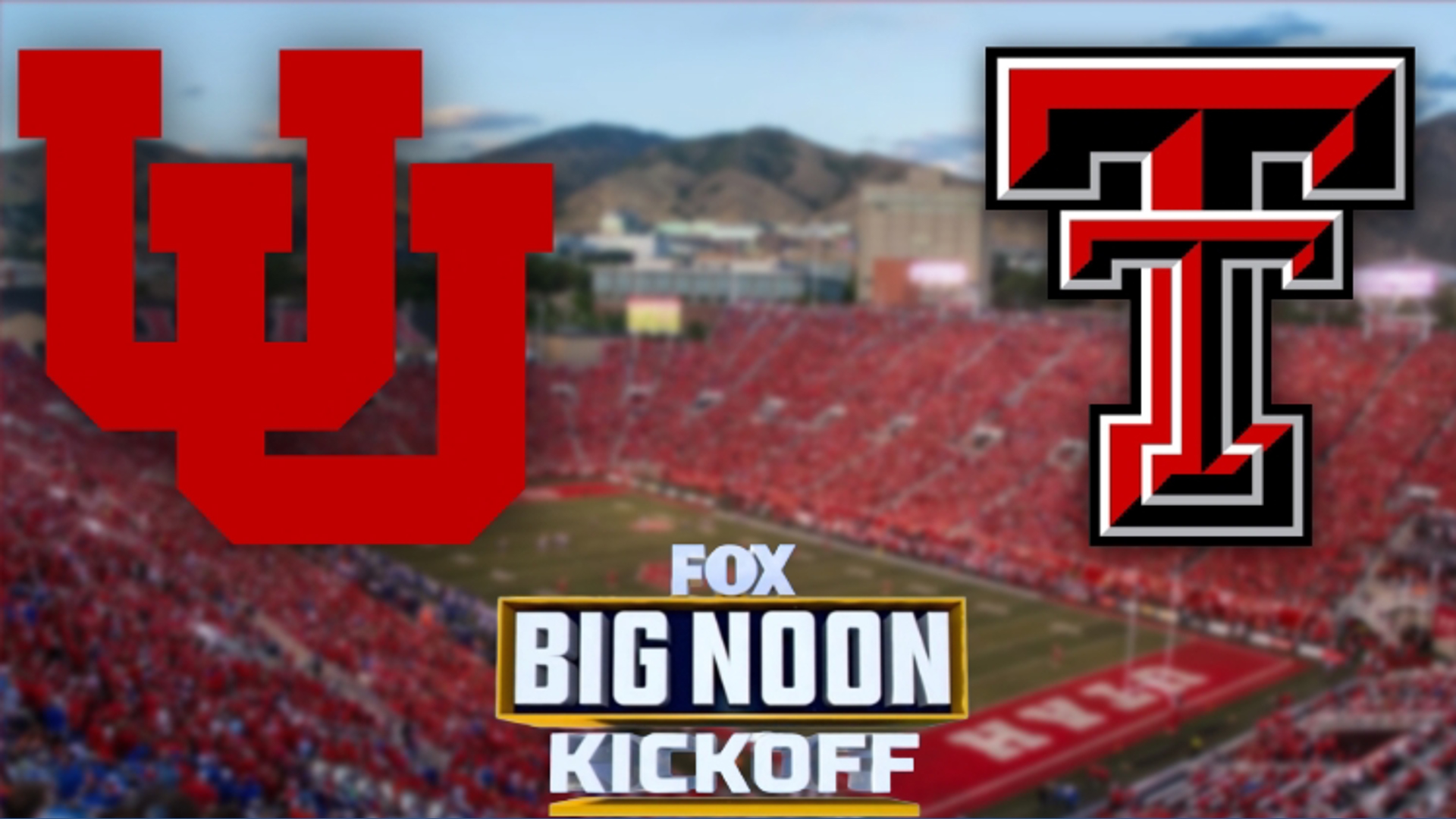 No. 16 Utah vs. No. 17 Texas Tech Big Noon Kickoff live on FOX ...