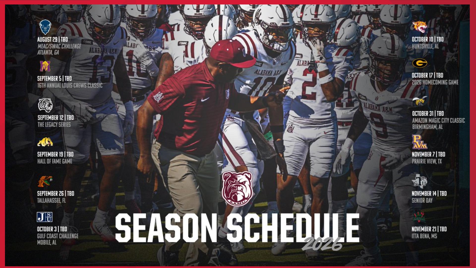 Alabama A&M unveils 2026 football schedule | rocketcitynow.com