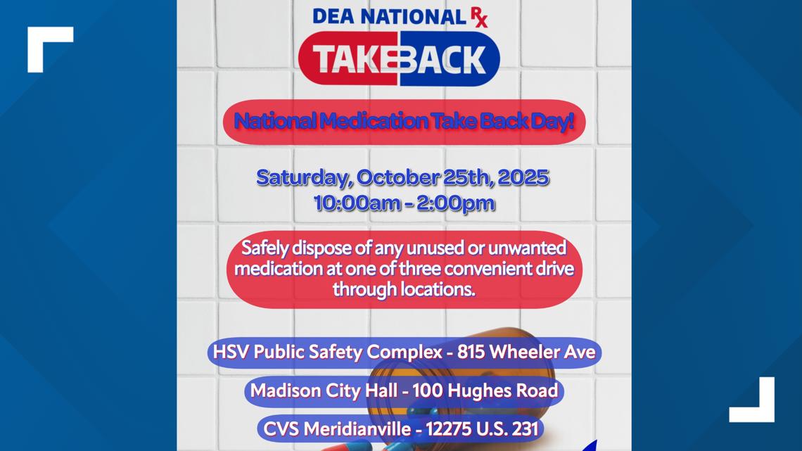 Dispose meds safely on Oct. 25: National Take Back Day 2025 ...