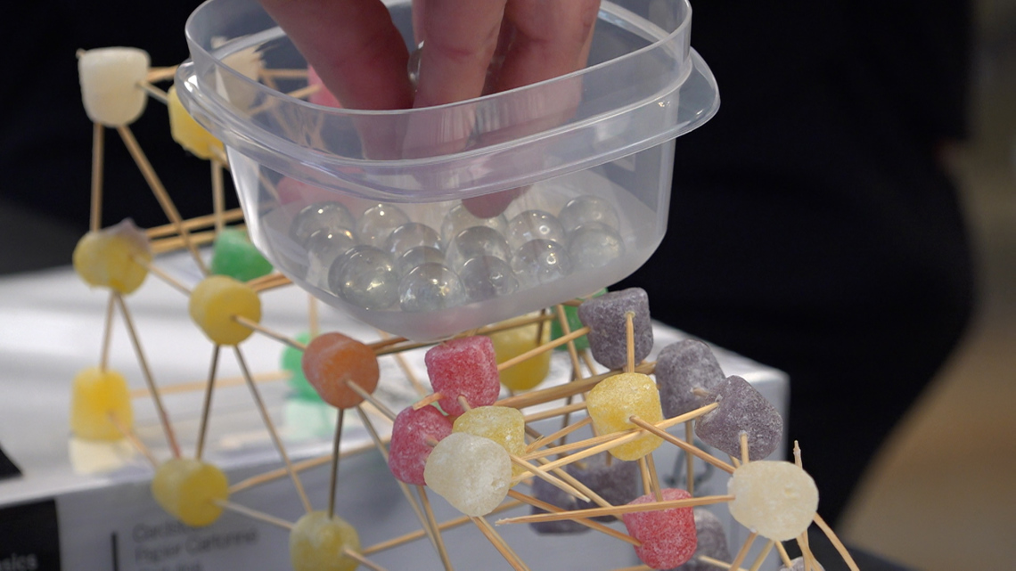 Fourth graders build gumdrop bridges during National Engineering Week ...