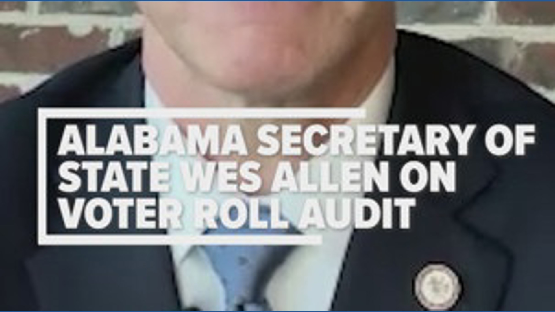 Alabama Secretary of State Wes Allen on voter rolls audit ...