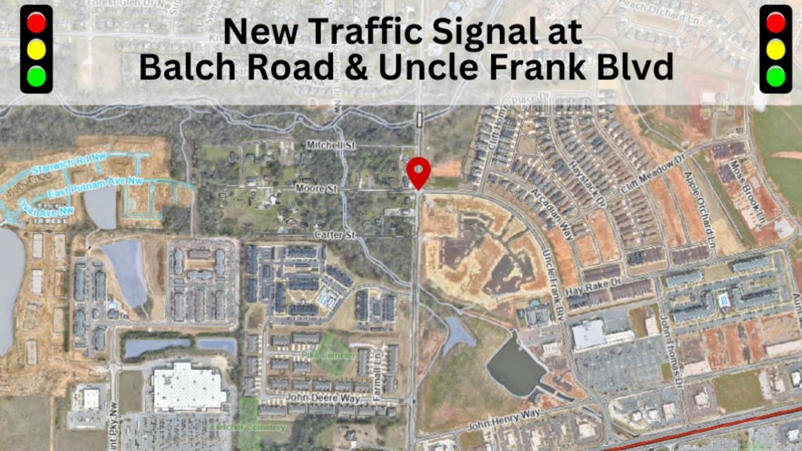 New traffic signal to begin flashing at Balch Road | rocketcitynow.com