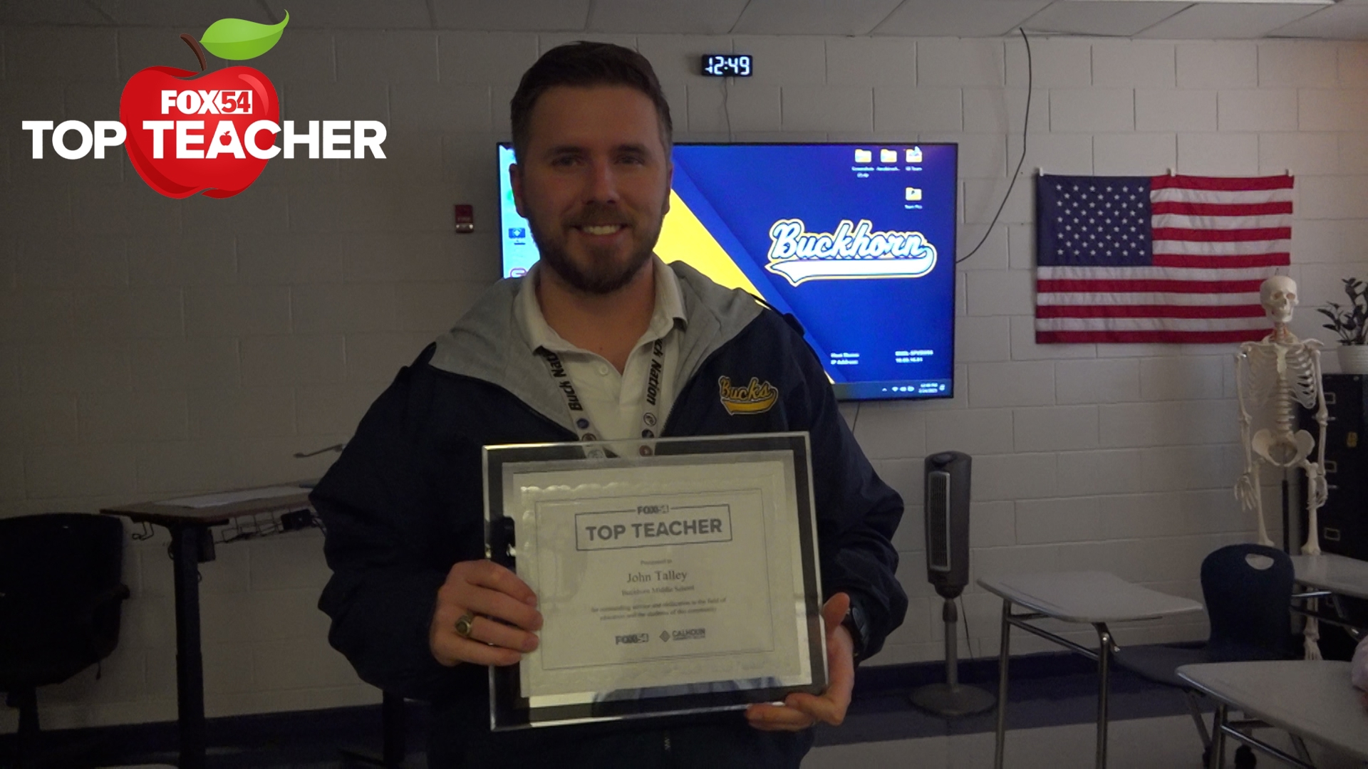 John Talley FOX54 Top Teacher Web Extra | rocketcitynow.com