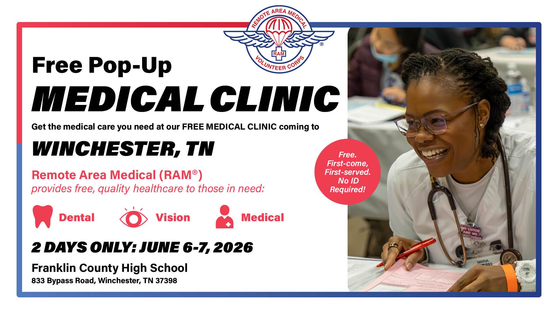 Free Tennessee medical clinic to offer dental, vision care in ...