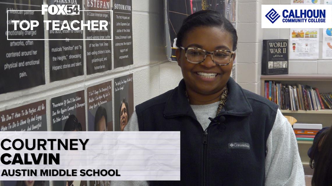 Courtney Calvin is a FOX54 Top Teacher from Austin Middle School ...