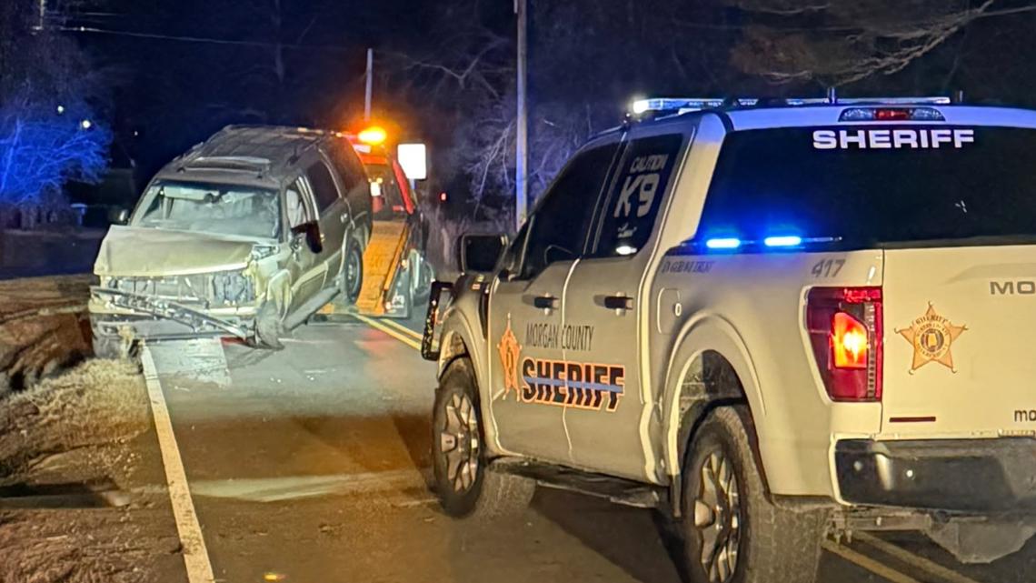 Vehicle catches fire after rolling off road during a traffic stop ...