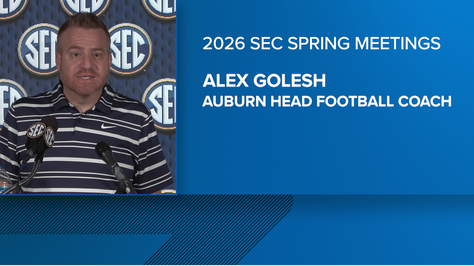 2026 SEC Spring Meetings - Auburn Head Football Coach Alex Golesh ...