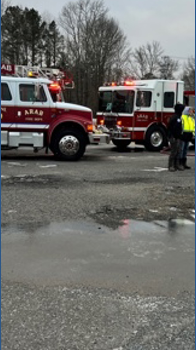 Firefighters battle fire at Arab building on North Brindlee Mountain ...