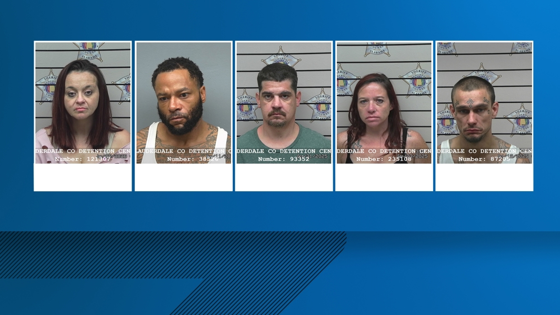 Five arrested for attempting to smuggle drugs into Lauderdale County ...